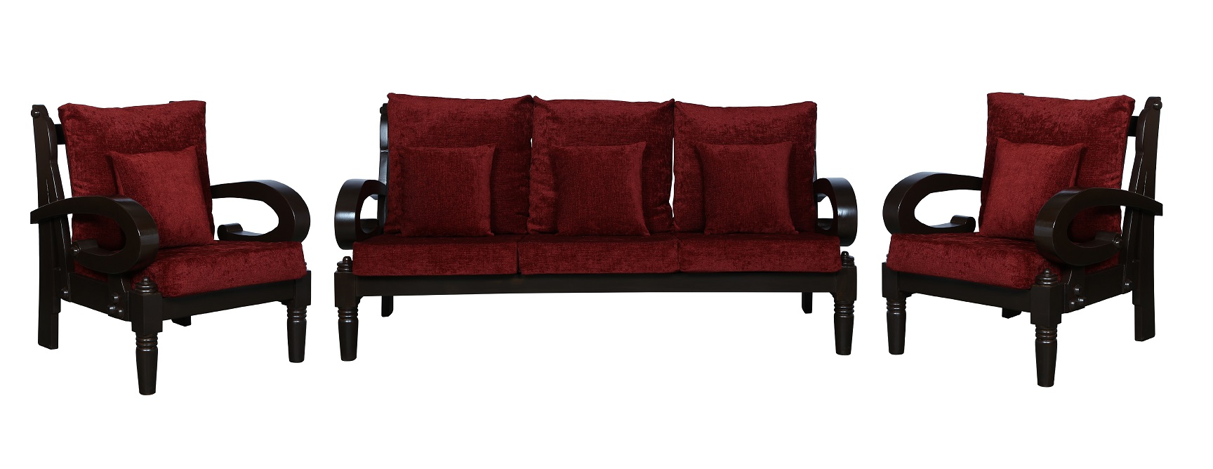 Rustic Sofa Set Walnut - Royal Interiors