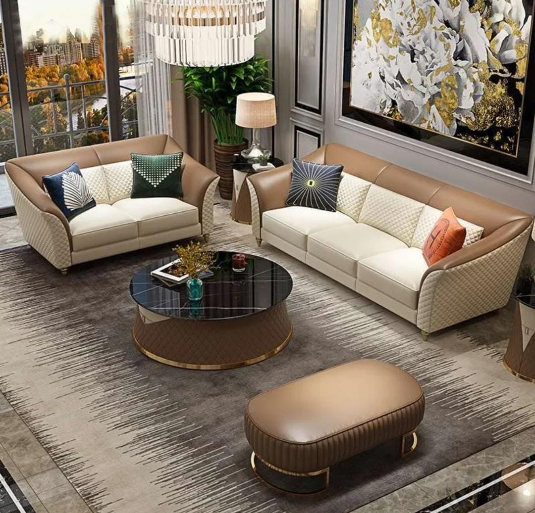 Royal Interiors Wooden Sofa Set - Royal Interiors